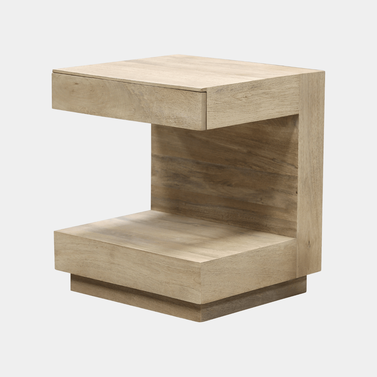 Shop Beige Wood Side Table - Functional Elegance | Marble Lotus