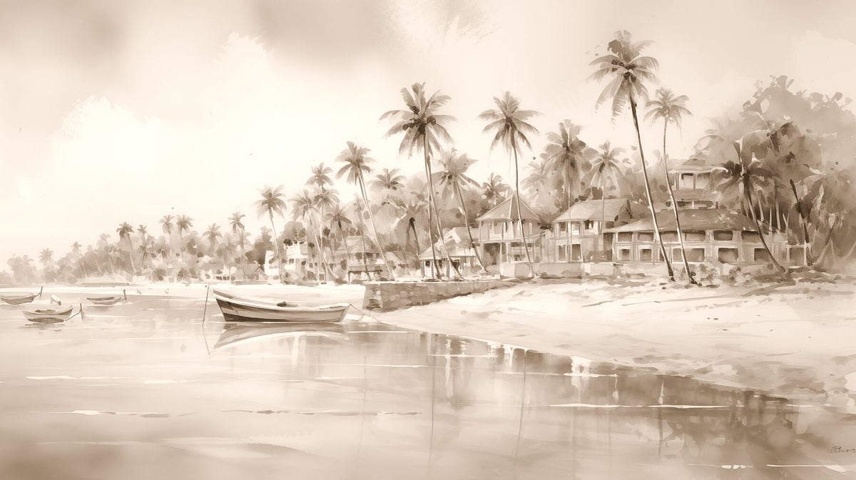 Purchase Goa Art Print - Tropical Coastal Vibes | Marble Lotus