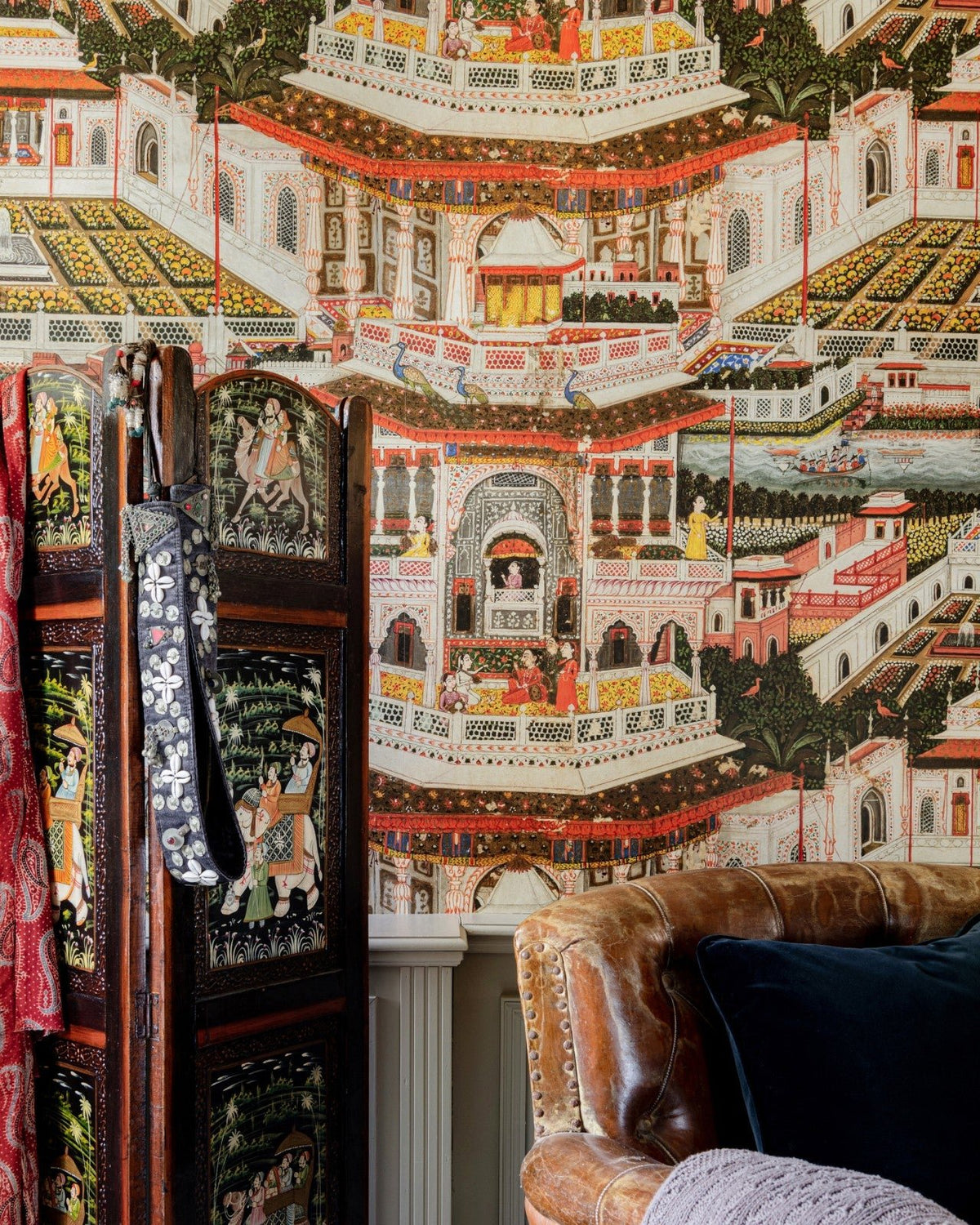 Exotic Indian Wallpaper for Your Interiors | Marble Lotus