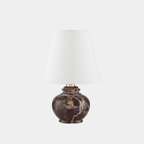 Shop Piccolo Brown Mini Table Lamp | Stylish Lighting | Marble Lotus