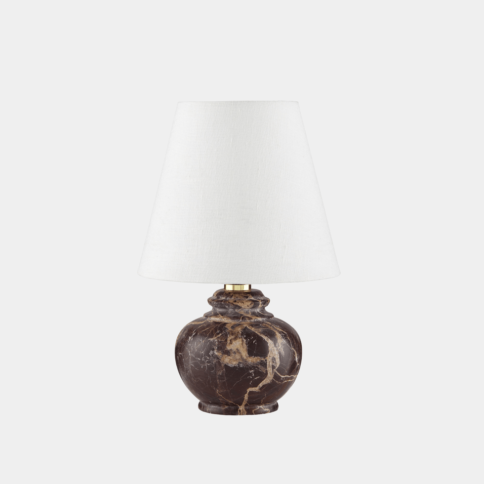 Shop Piccolo Brown Mini Table Lamp | Stylish Lighting | Marble Lotus
