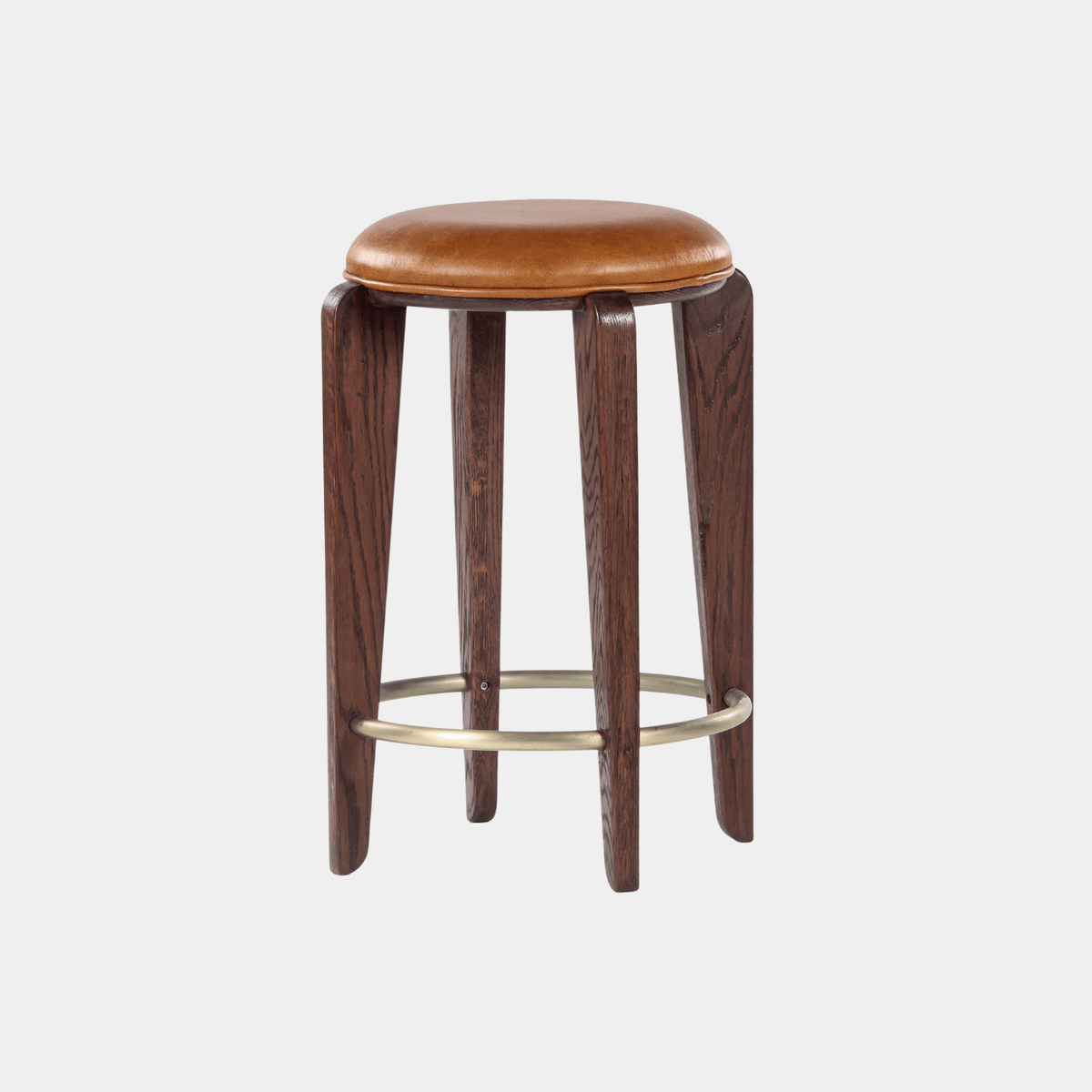 Shop the Quattro Counter Stool in Brown at Marble Lotus