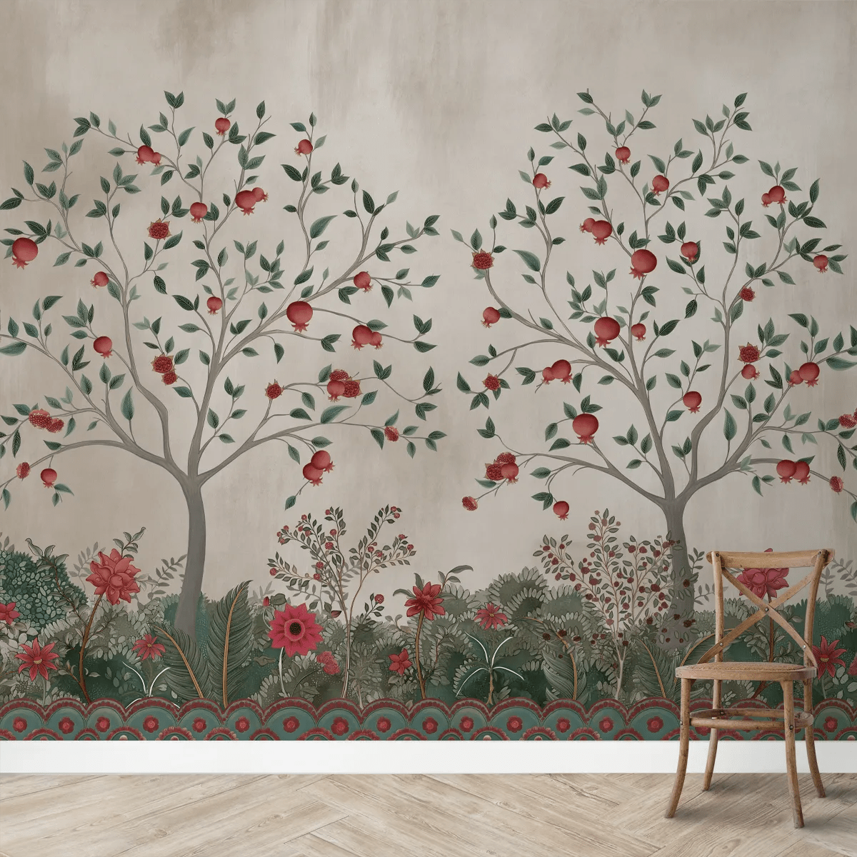 Rang Baag Indian Style Wallpaper Customised | Life n Colors – Marble Lotus