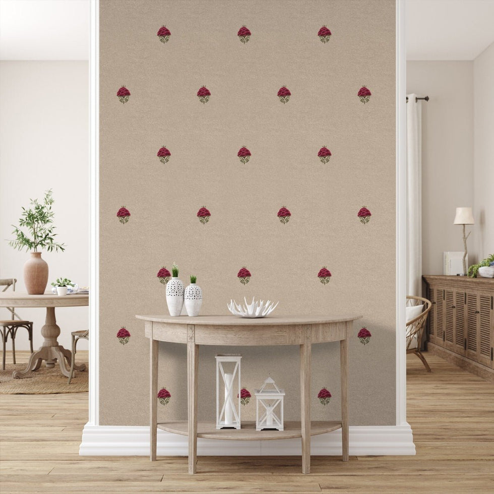 Buy Rani Indian Floral Pattern Wallpaper | Marble Lotus