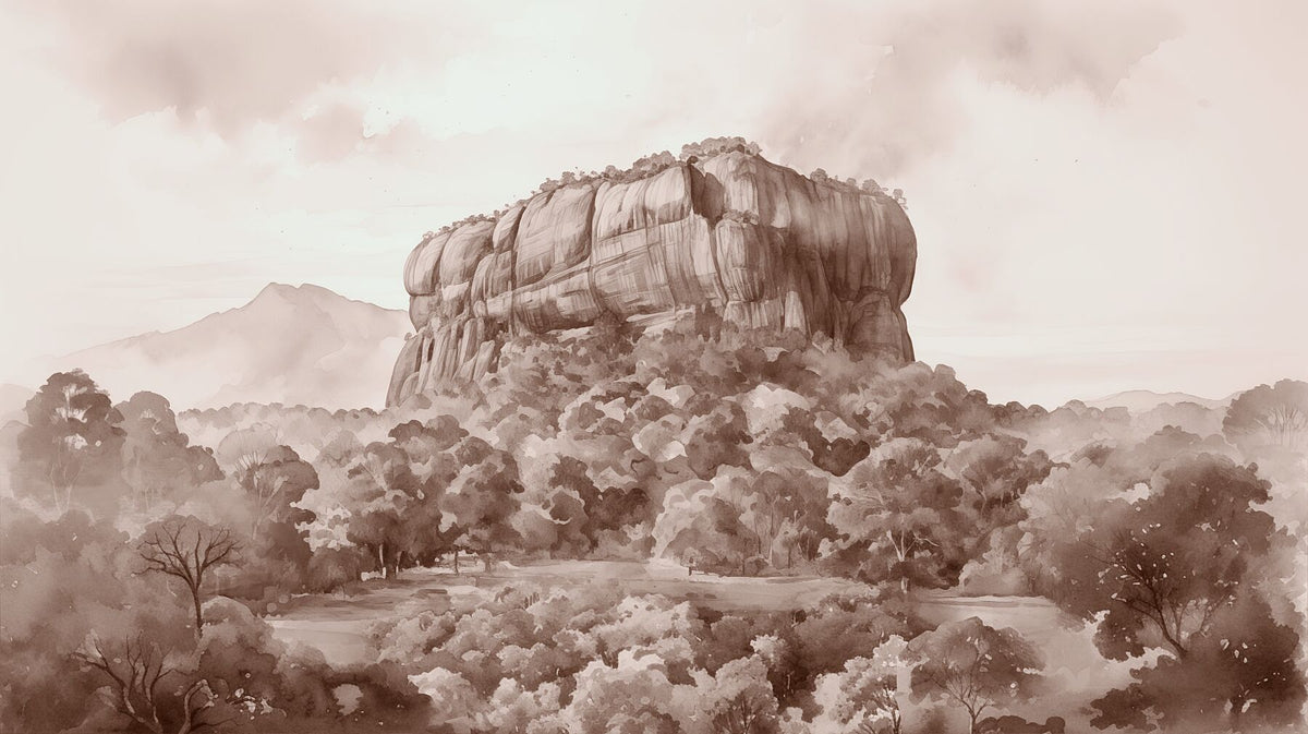 Order Sigiriya Rock Fortress Sri Lanka Print | Marble Lotus