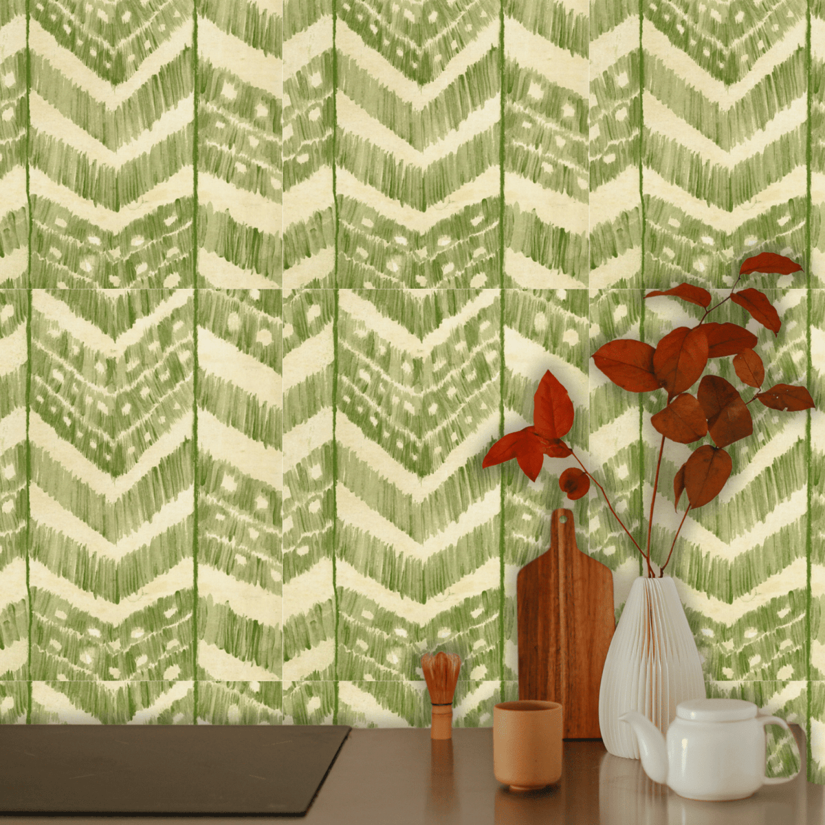 Buy Turkish Ikat Foliage Wallpaper | Marble Lotus