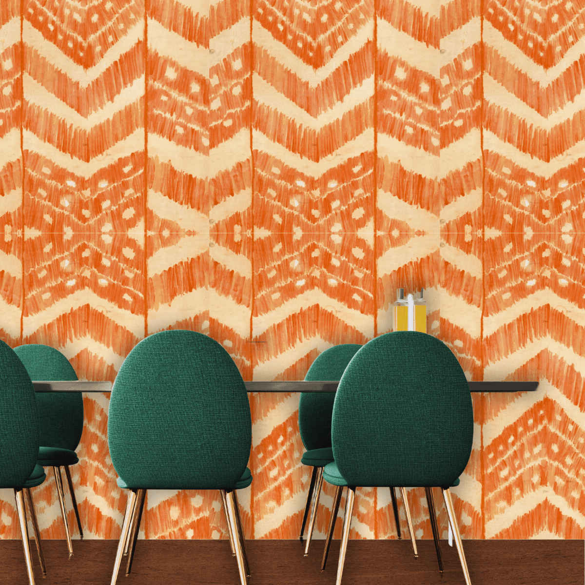 Get Turkish Ikat Orange Wallpaper | Marble Lotus